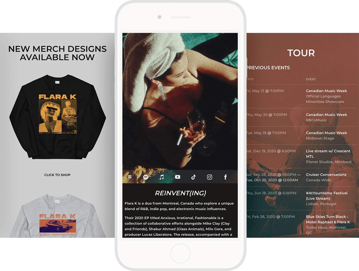 Band Website Design Tools | For Musicians | Bandzoogle