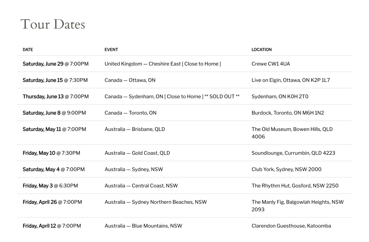 Sell Event and Live Stream Tickets Online From Your Website | Bandzoogle