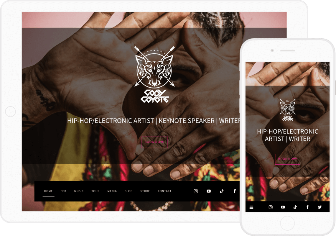 Create a Rapper Website with Hip Hop Templates | Bandzoogle